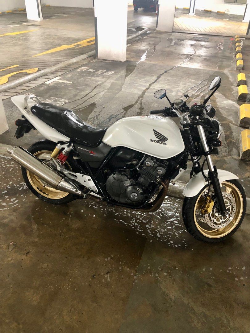 Honda CB 400 Revo S4 black edition engine Hyper Vtec white SF superfour ...