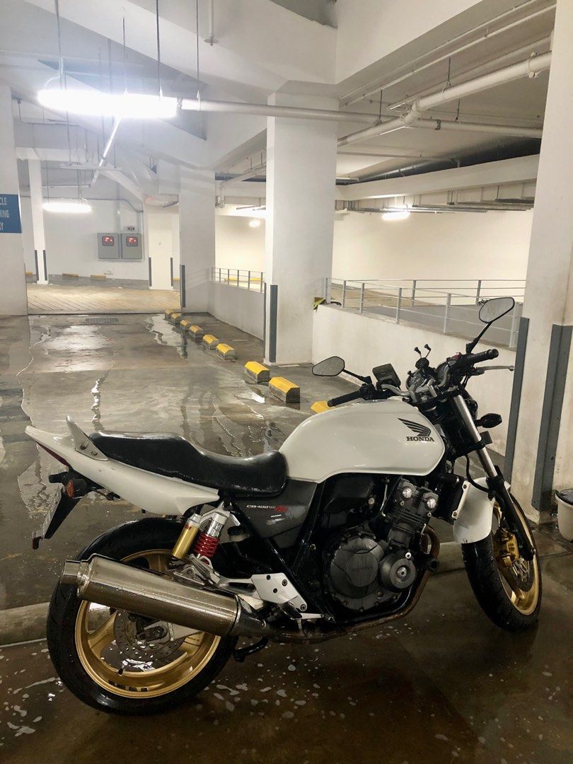 Honda CB 400 Revo S4 black edition engine Hyper Vtec white SF superfour ...
