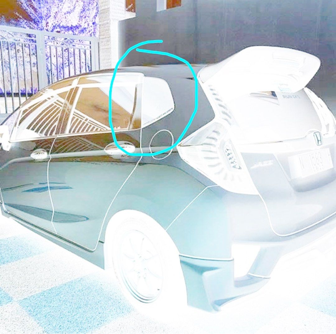 Honda Fit GK3/GK5 rear window louver/diffuser, Car Accessories ...