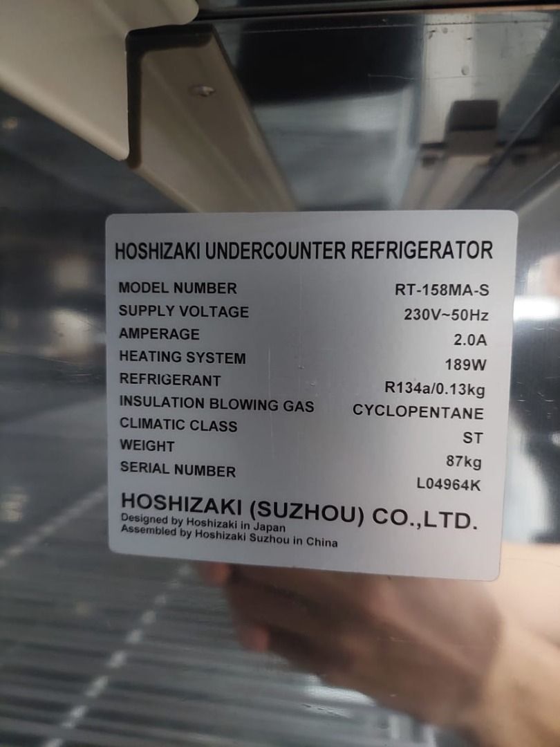 Hoshizaki 2 Door Counter Chiller w/ 2 Tier Overhead Shelf, TV & Home ...