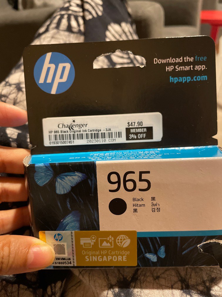 HP 965 Black Cartridge, Computers & Tech, Printers, Scanners & Copiers ...