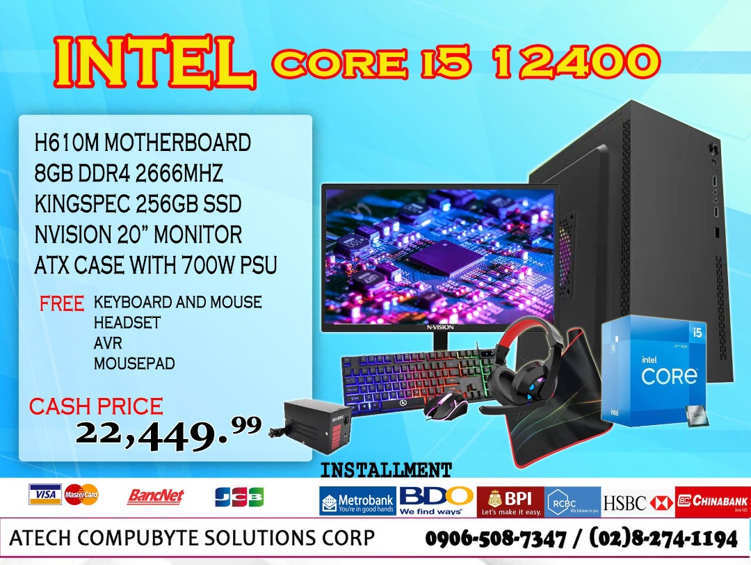 INTEL CORE I5 12400 PACKAGE, Computers & Tech, Desktops on Carousell