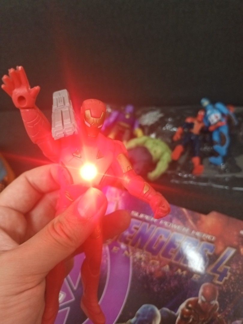 Ironman with red led chest light, Hobbies & Toys, Toys & Games on Carousell
