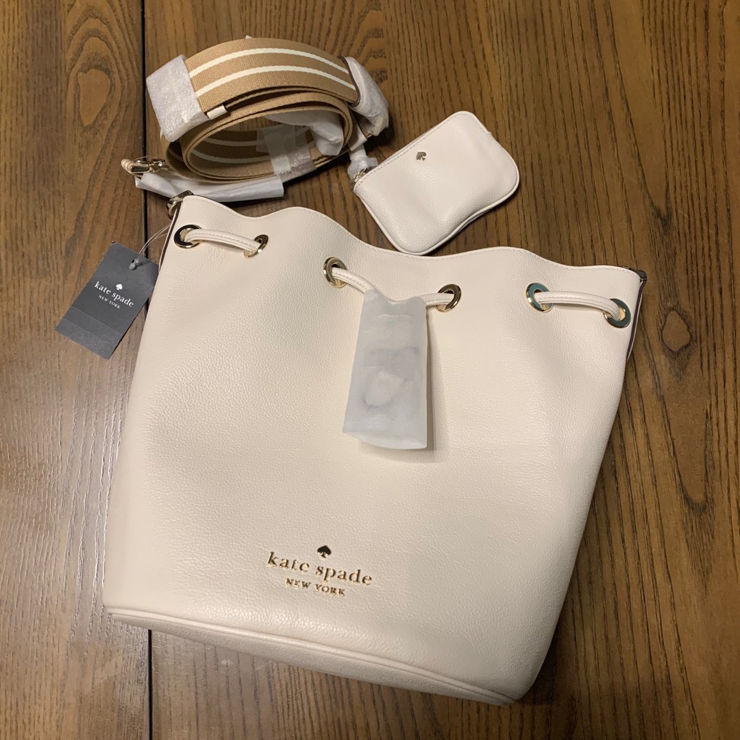 Kate Space Bucket Bag Cream, Women's Fashion, Bags & Wallets, Cross ...