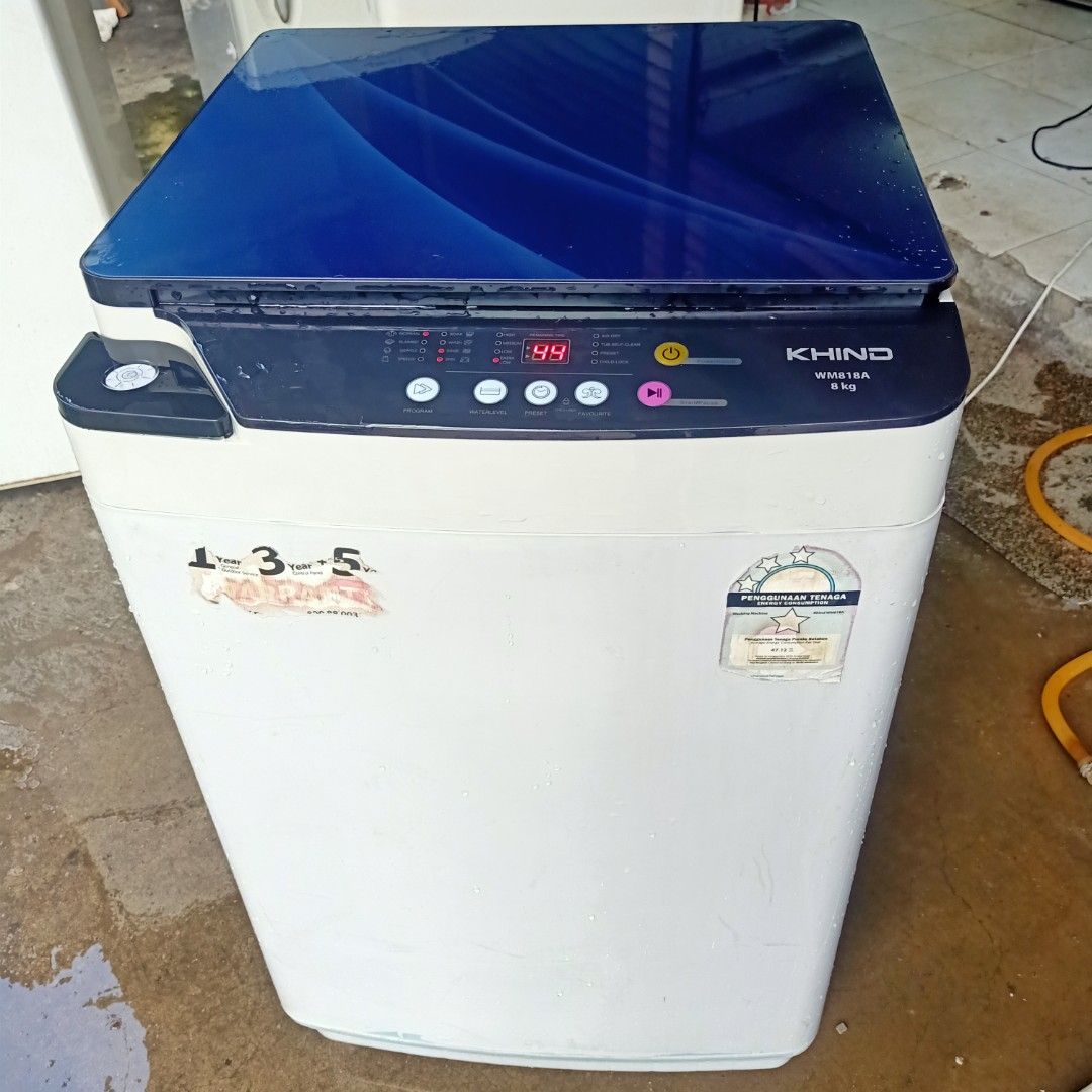 khind new model washing machine 8kg., TV & Home Appliances, Washing ...