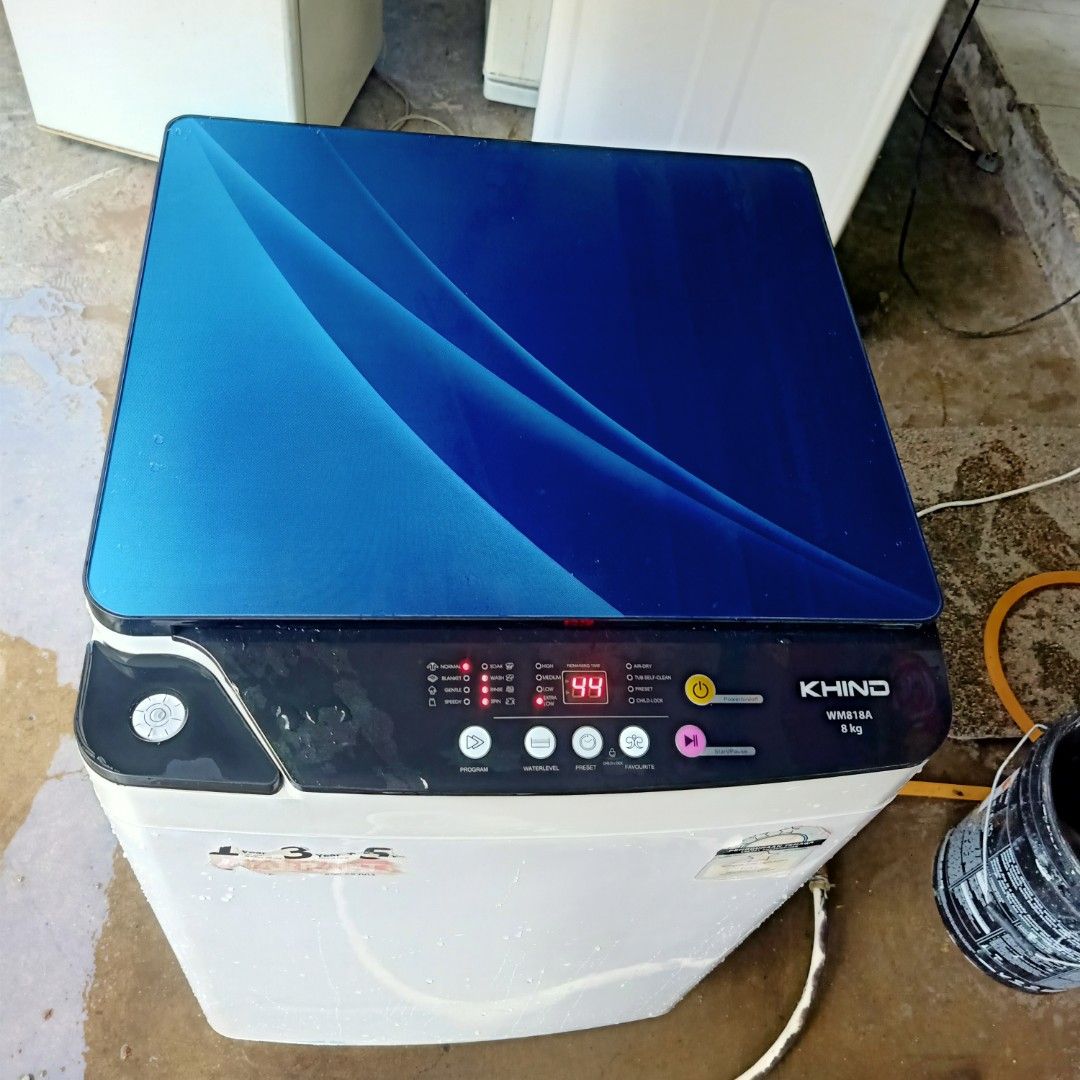 khind new model washing machine 8kg., TV & Home Appliances, Washing ...