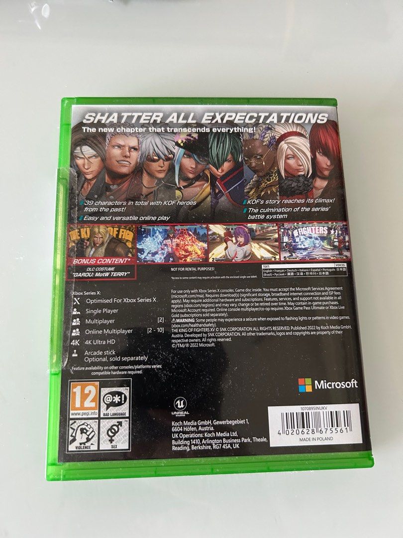 King of Fighter KOF 15 XV Xbox Series X, Video Gaming, Video Games ...