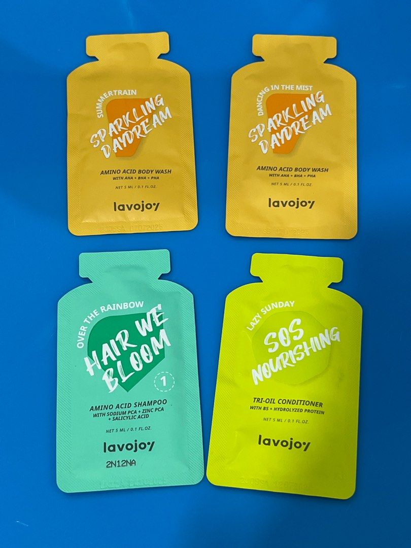 Lavojoy trial set sachet body wash shampoo conditioner condi shampo ...