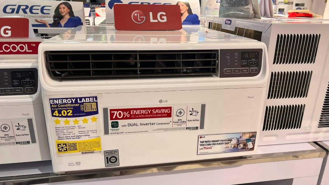 Lg window type Aircon dual inverter (2023 Model), TV & Home Appliances ...