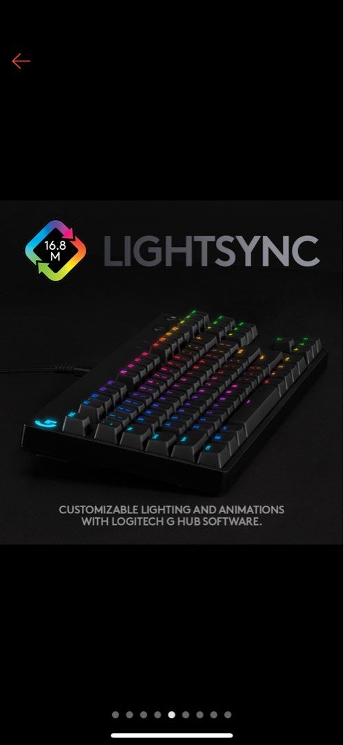 BNIB Logitech G PRO Mechanical Lightsync RGB Gaming Keyboard (GX-BLUE ...