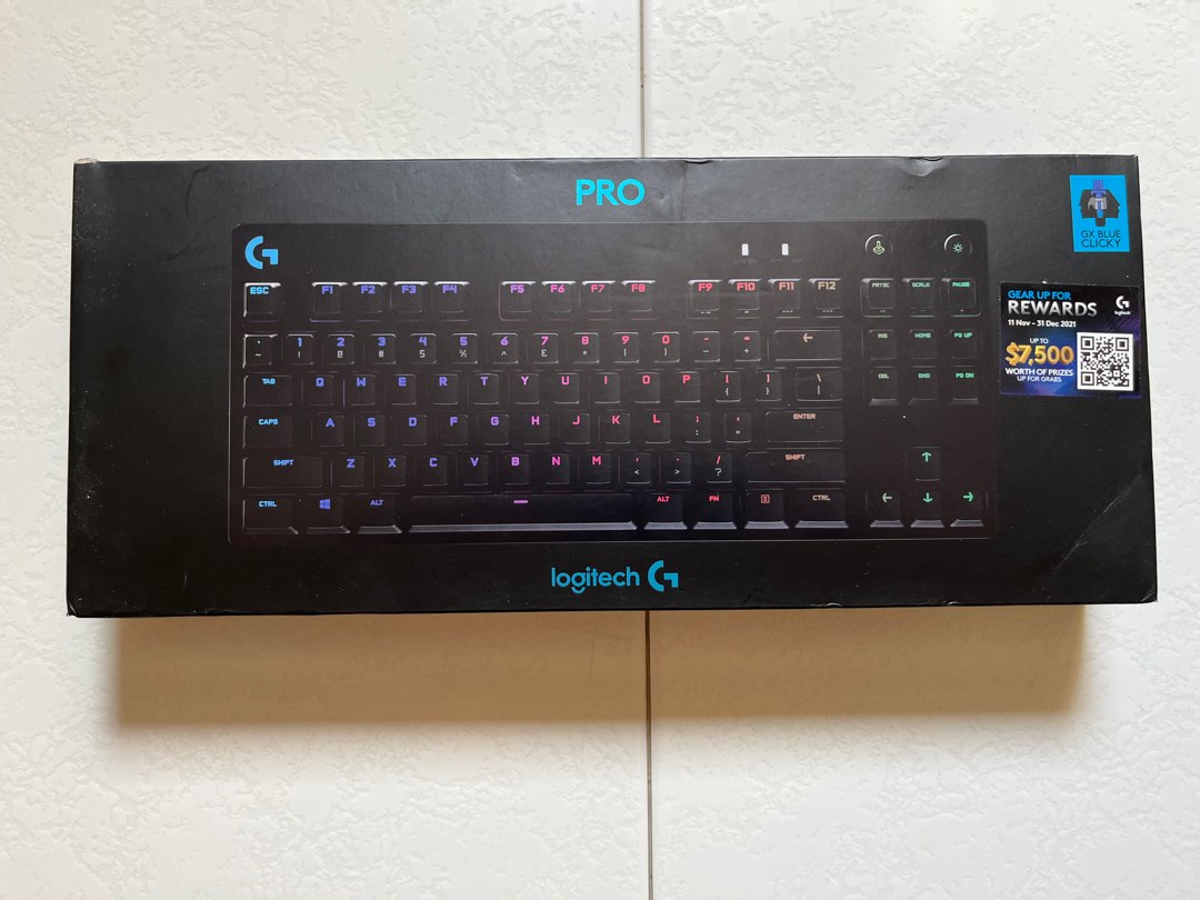 BNIB Logitech G PRO Mechanical Lightsync RGB Gaming Keyboard (GX-BLUE ...