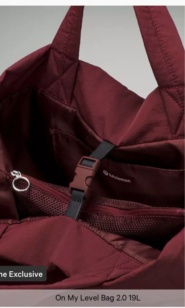 Lululemon On My Level bag 2.0, Women's Fashion, Bags & Wallets, Tote ...