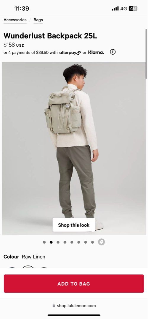 Lululemon Wunderlust Backpack 25L (RWLI), Men's Fashion, Bags ...
