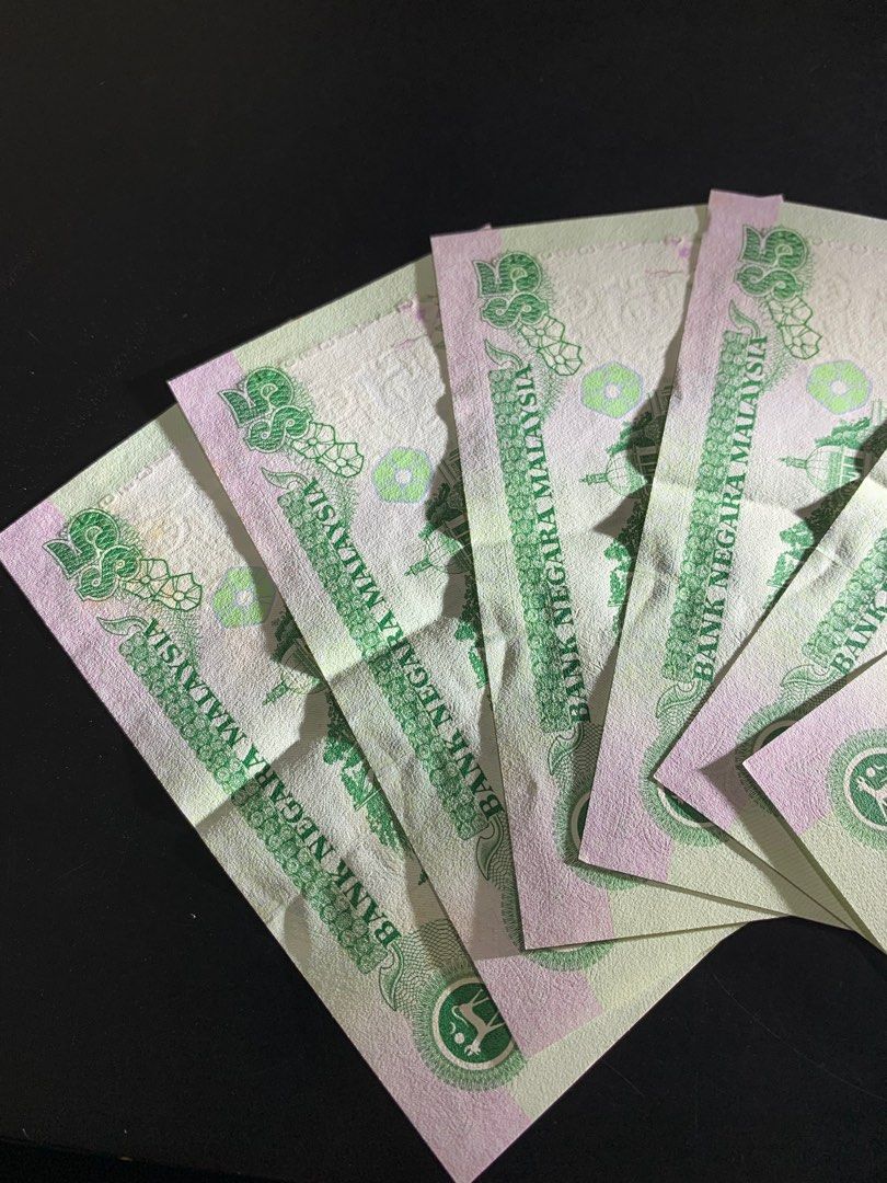 Malaysia 7 series Lima ringgit 6 running number, Hobbies & Toys ...