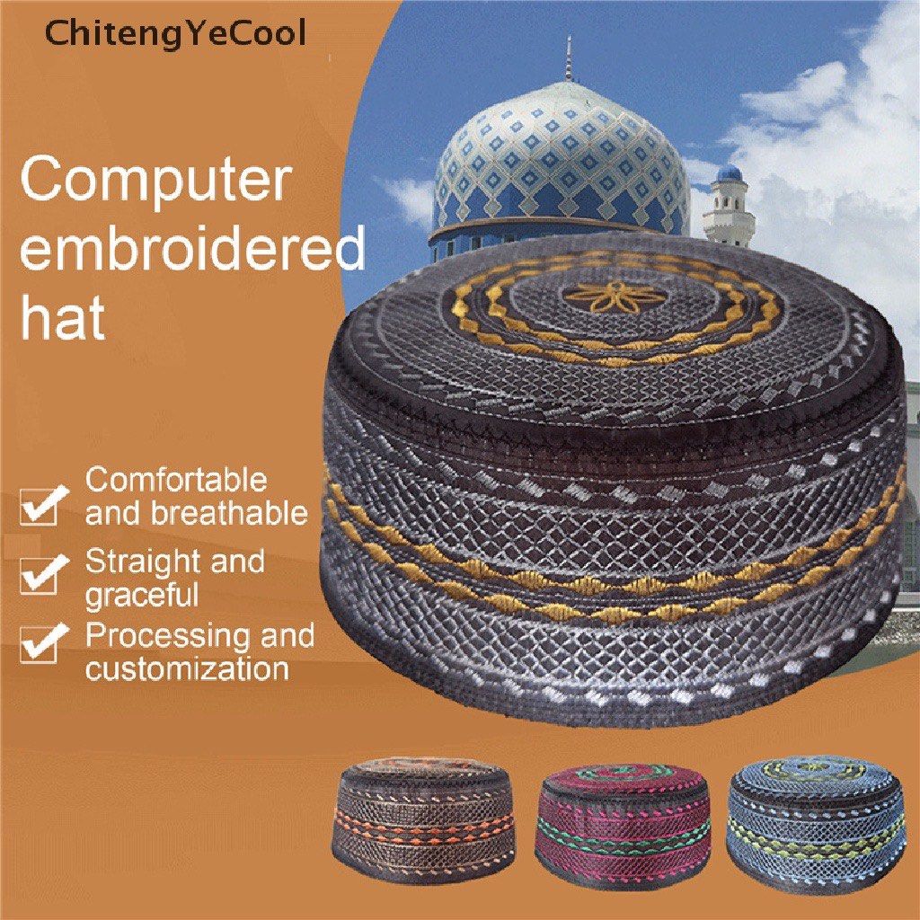 Men Worship Saudi Arabia Turban Muslim Cap Prayer Hat Islam Egyptian ...