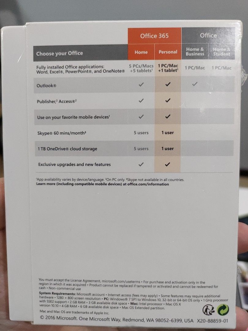 Microsoft Office 365 personal subscription, Computers & Tech, Parts ...