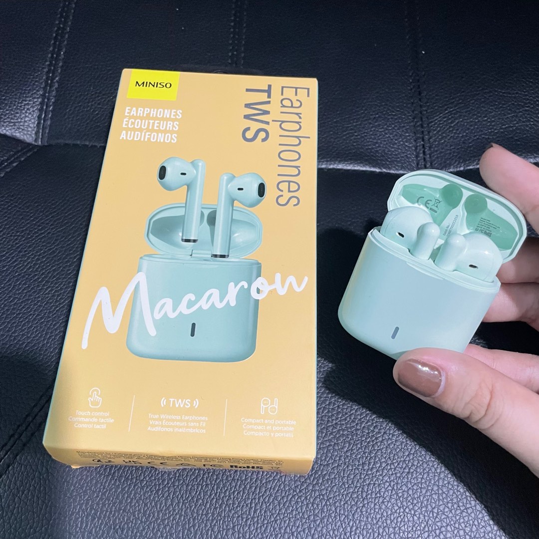 Miniso Mint Green TWS Macaron Wireless Earphones, Audio, Headphones ...