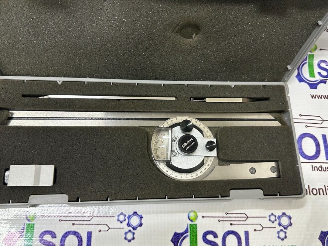 Mitutoyo 187-901 Universal Protractor with 150/300mm Blade Measuring ...