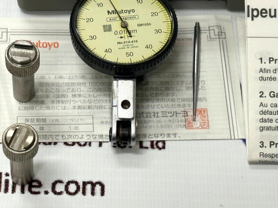 Mitutoyo 513-415E Long Stylus Lever Indicator 1mm R 0.01mm 513-415 ...