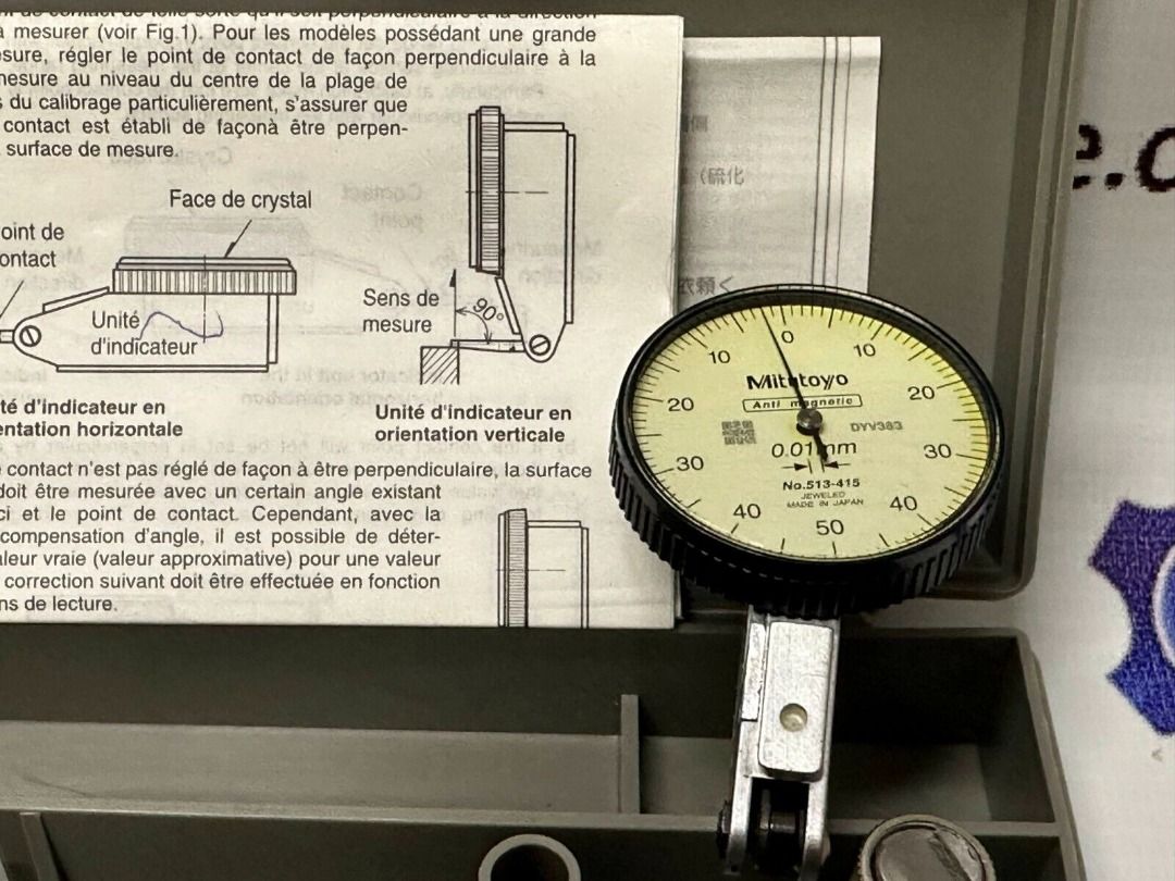 Mitutoyo 513-415T Dial Test Indicator 1mm - R 0.01mm Precision ...