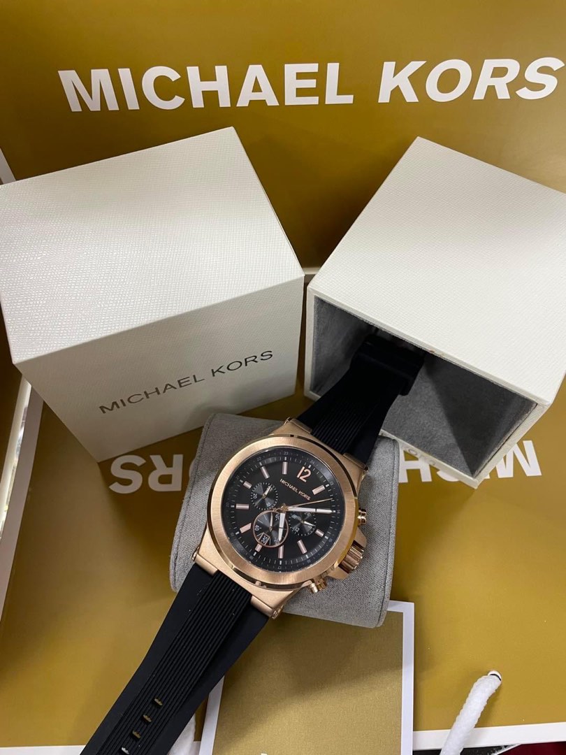 MK DYLAN RUBBER STRAP IN 3 COLORS AUTHENTIC WATCH, Men's Fashion ...