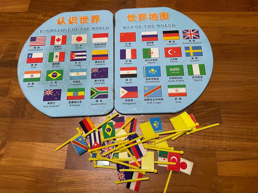 Montessori toys- country flags, Hobbies & Toys, Toys & Games on Carousell