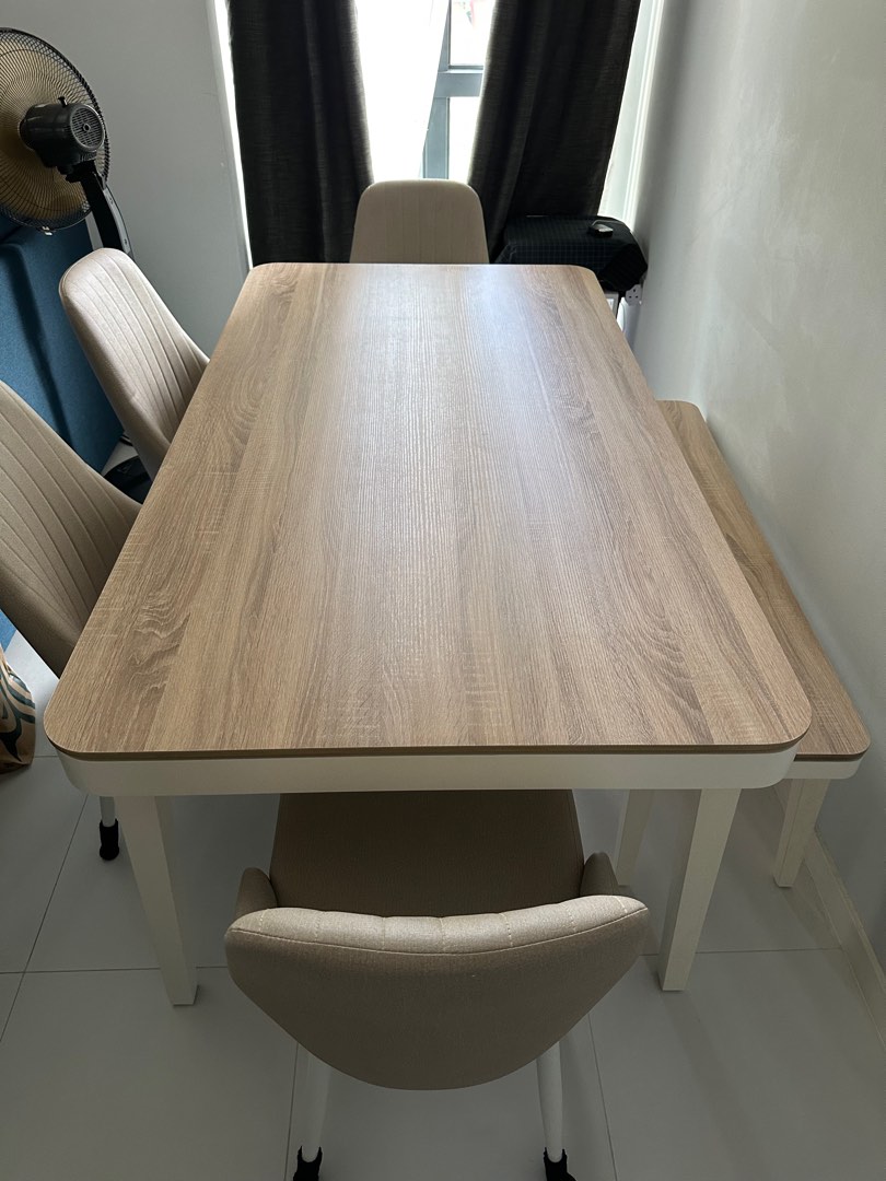 Moving out sale! 6 seater dining table set, Furniture & Home Living, Furniture, Tables & Sets on ...