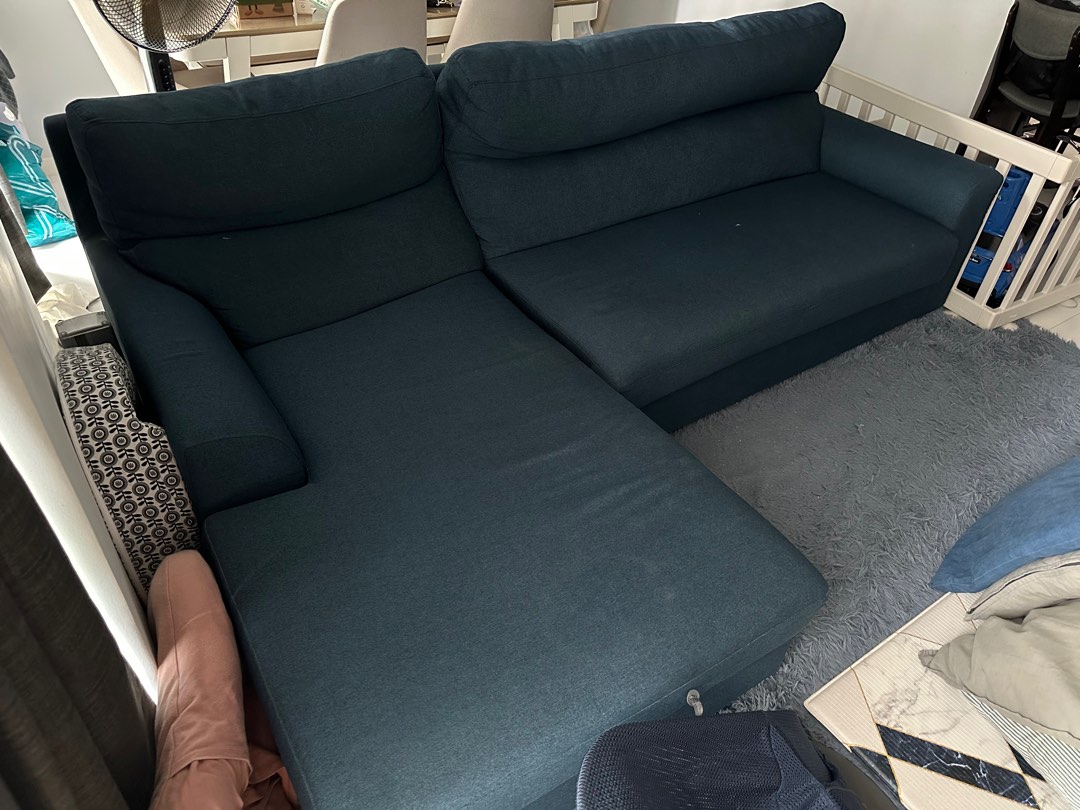 Moving out Sale! L shape sofa, Furniture & Home Living, Furniture ...