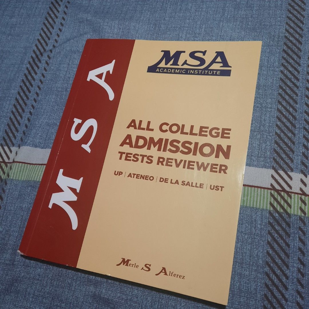 MSA All College Admission Tests Reviewer College Reviewer CETS, Hobbies ...