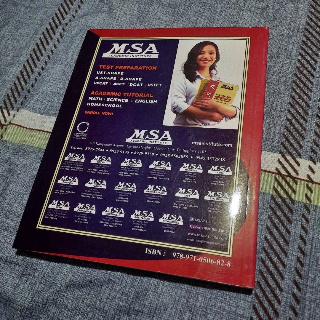 MSA All College Admission Tests Reviewer College Reviewer CETS, Hobbies ...