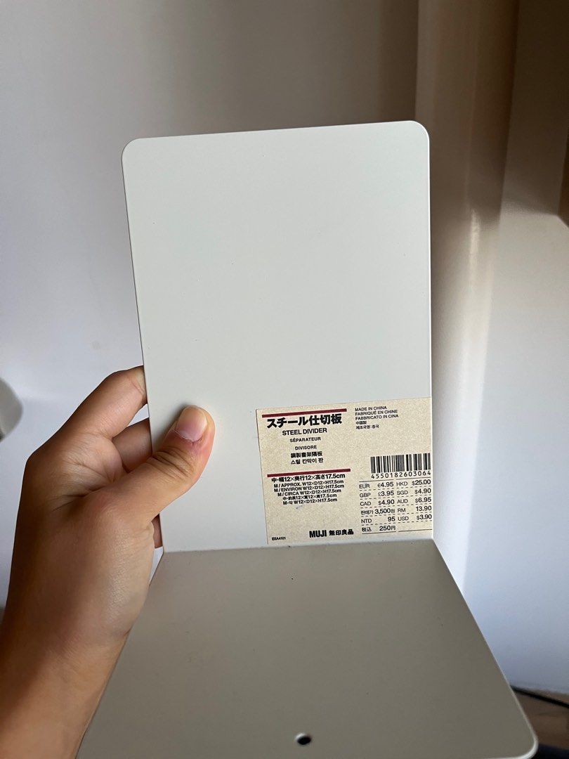 Muji book holder. Steel divider. Brand new., Hobbies & Toys, Stationery ...