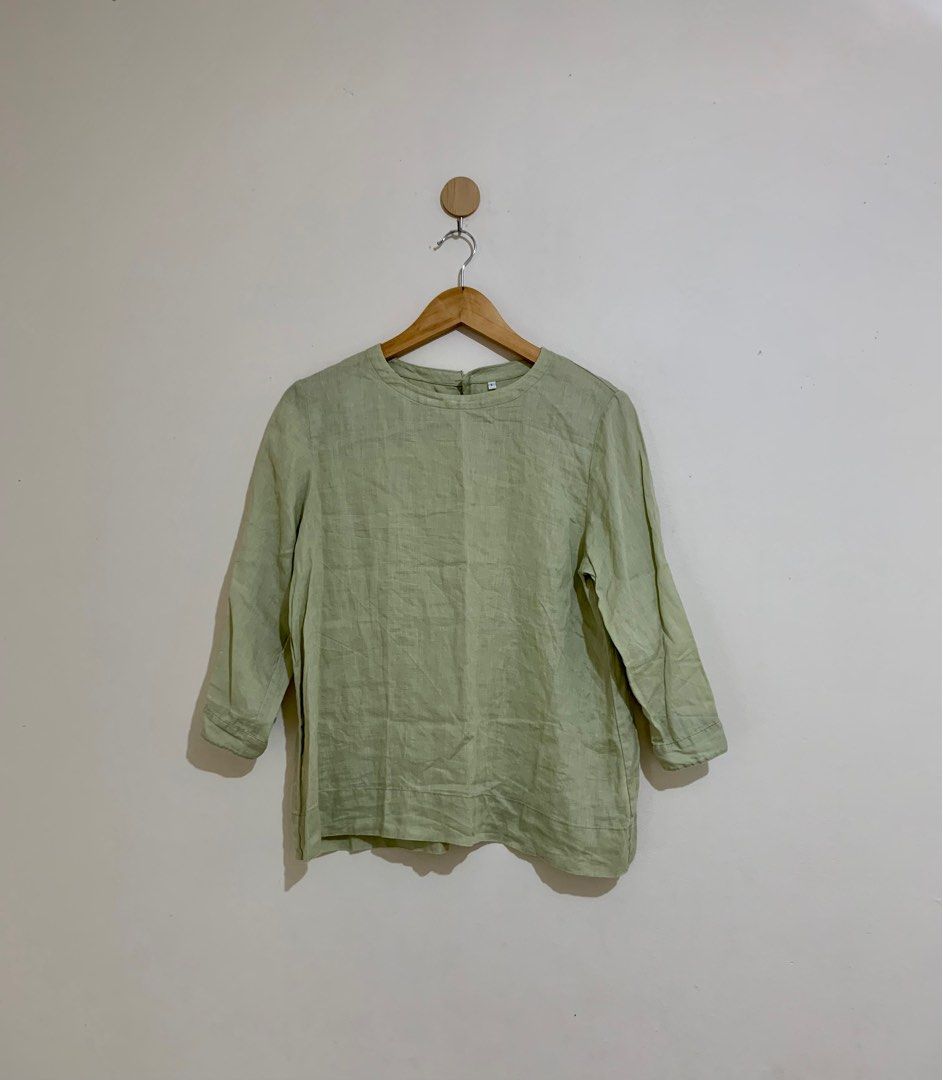 MUJI Linen Top on Carousell