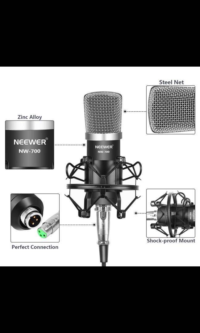 Neewer NW-700 Professional Studio Broadcasting & Recording Condenser ...
