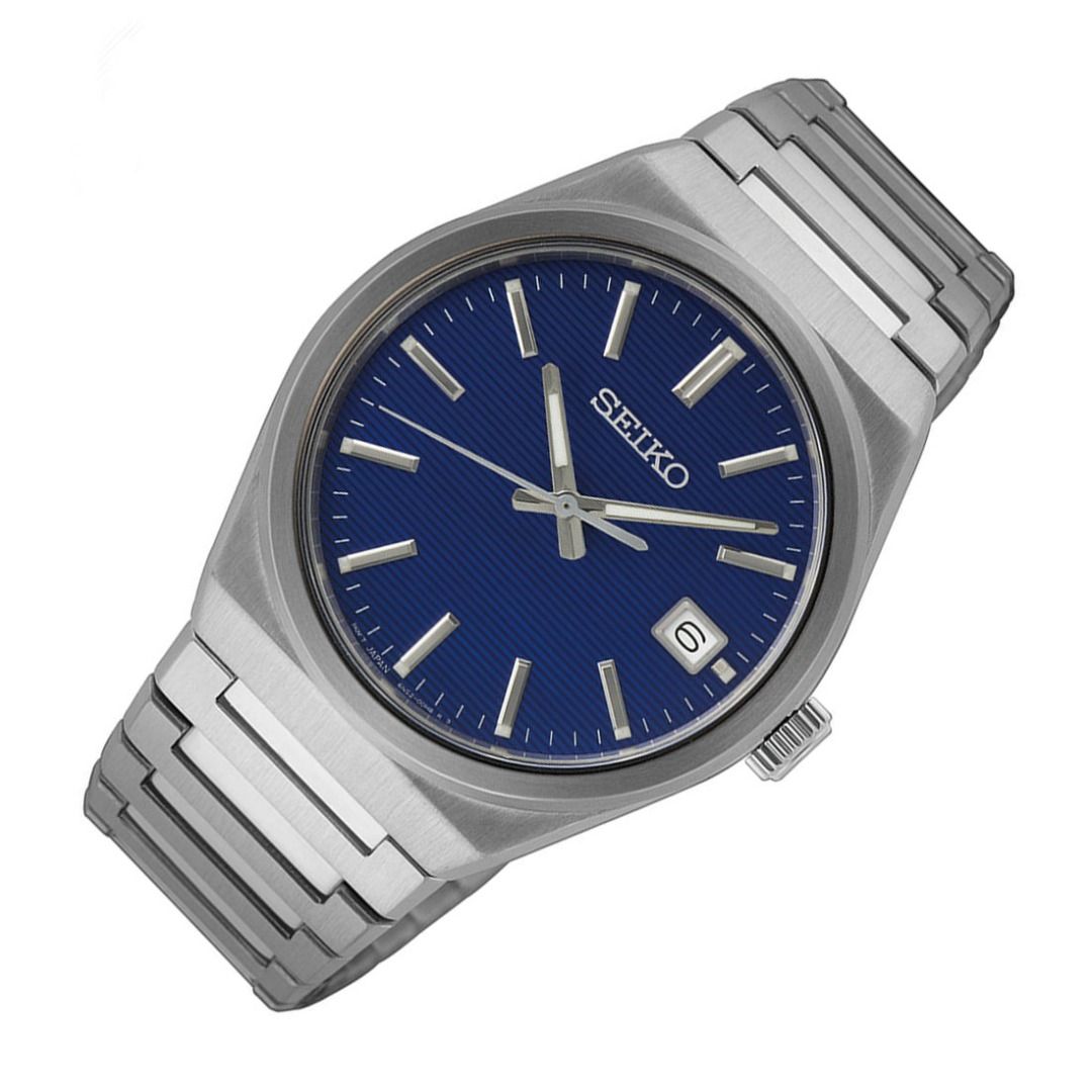 NEW ARRIVAL SEIKO CLASSIC BLUE DIAL QUARTZ ANALOG CASUAL WATCH SUR555P1 ...
