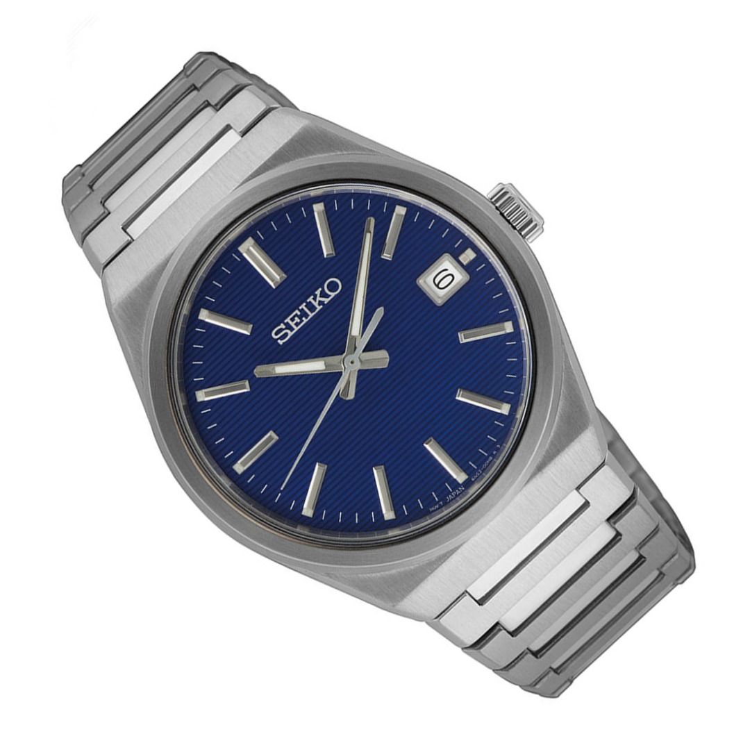 NEW ARRIVAL SEIKO CLASSIC BLUE DIAL QUARTZ ANALOG CASUAL WATCH SUR555P1 ...