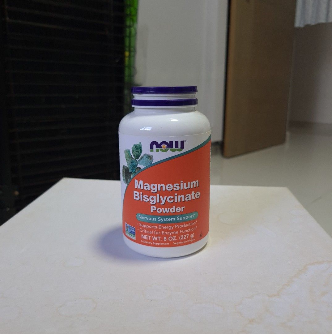 NOW Magnesium Bisglycinate (opened), Health & Nutrition, Health ...