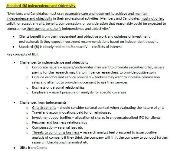 NTU BF2100 Ethics in the Investment Profession Quiz Cheat Sheet (With ...