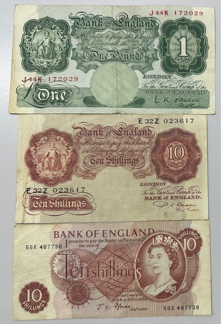 OLD UK POUND & SHILLINGS NOTE #CollectorSpecial, Hobbies & Toys ...