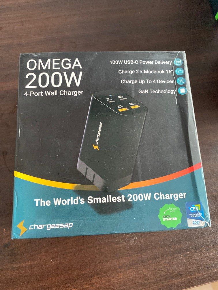 Omega 200W Charger Adapter GaN Technology Smalleat, Computers & Tech ...