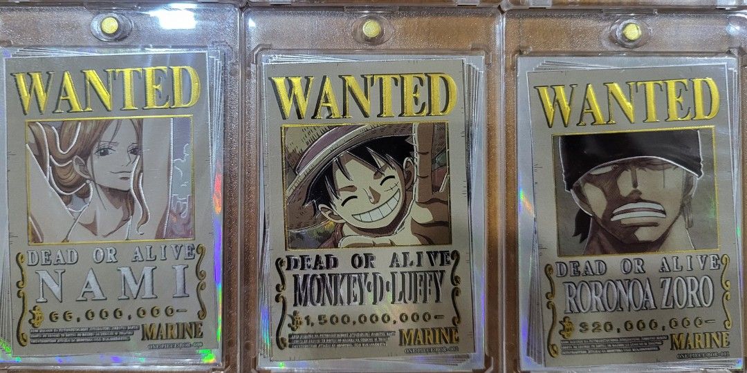 One Piece CCG WANTED cards, Hobbies & Toys, Toys & Games on Carousell