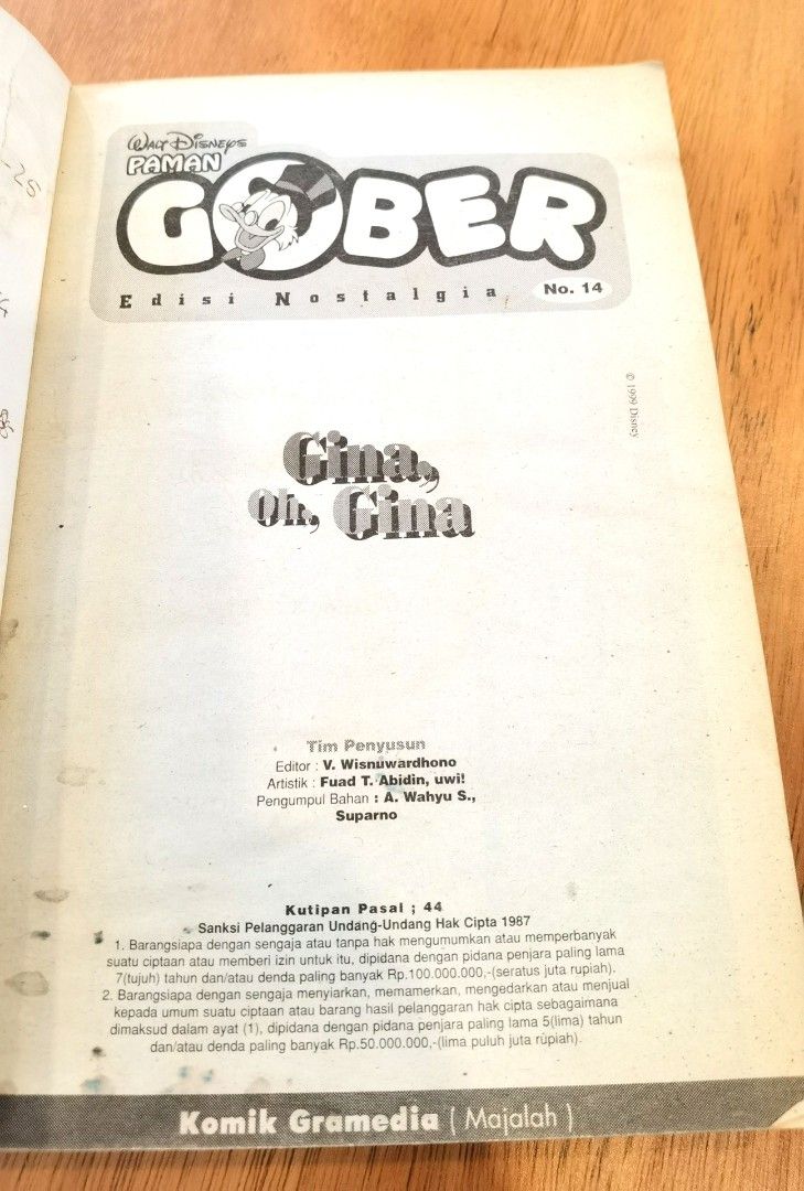Paman Gober Edisi Nostalgia Disner Donald Duck Comic Book, Hobbies ...