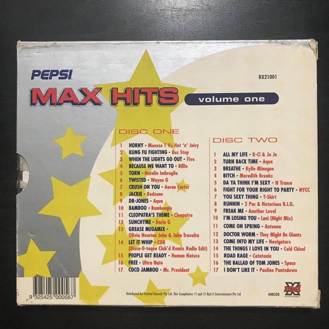 Pepsi Max Hits CD (Limited Edition) (Double Disc) (Box Aus), Hobbies ...