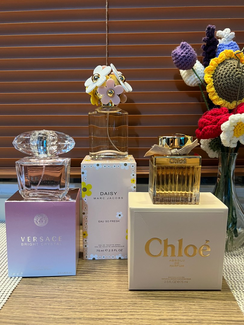 TAKE ALL Perfume Bundle [Versace Bright Crystal, Daisy Marc Jacobs ...