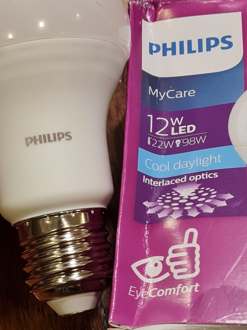 Philips 12W LED - E27 - MyCare - Cool Daylight, Furniture & Home Living ...