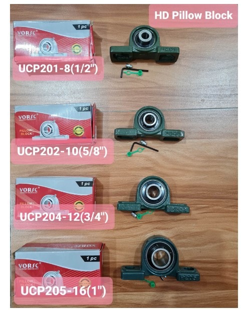 Pillow Block Bearing Units for Shafting Gate 1/2" 5/8" 3/4" 1" High ...