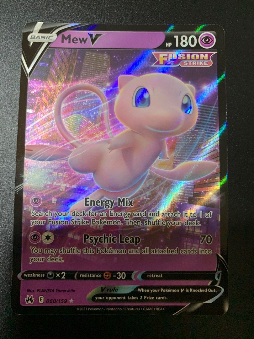Pokemon Mew V crown zenith, Hobbies & Toys, Toys & Games on Carousell