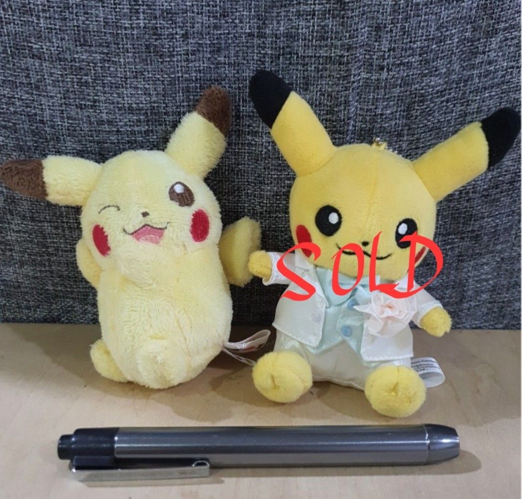 Pokemon Pikachu keychain plush, Hobbies & Toys, Toys & Games on Carousell