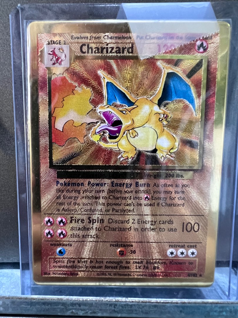 Pokemon TCG Gold Metal Charizard (Celebrations Ultra Premium Collection ...