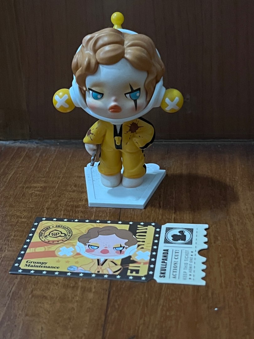 Popmart Skullpanda Action! Cut! Series grumpy maintenance & stunt man ...