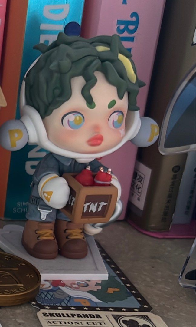 Popmart Skullpanda Action! Cut! Series grumpy maintenance & stunt man ...